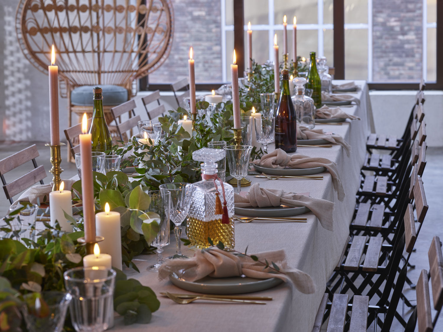 Bryllup i grønn og naturlig stil