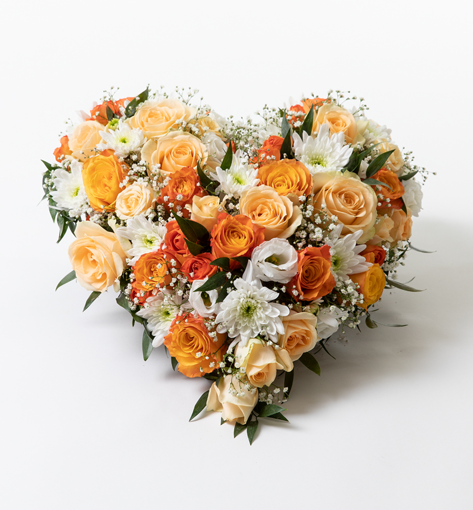 Bestill Hjerte i hvitt og gyllent 45 cm - Mester Grønn