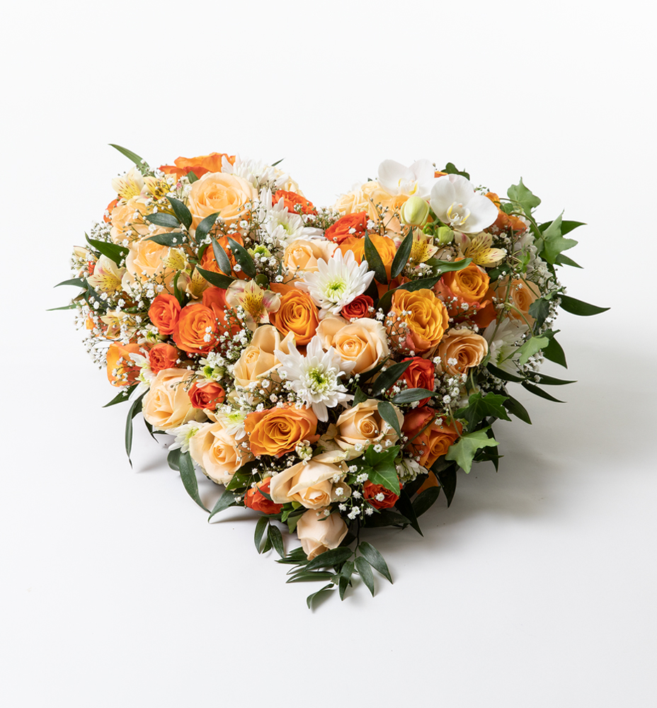 Bestill Hjerte i hvitt og gyllent 50 cm - Mester Grønn